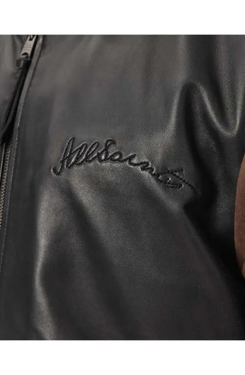 ALLSAINTS Leather Bomber Jacket