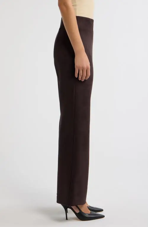 Anne Klein High Waist Wide Leg Faux Suede Pants