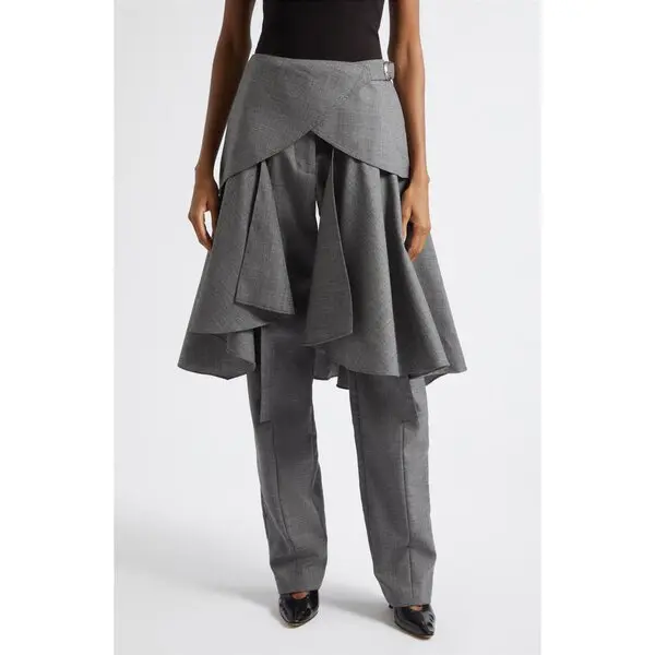 DIOTIMA Cheval Wool Peplum Pants