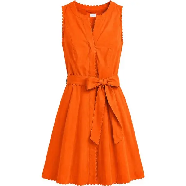 CARTOLINA Hadley Cotton Poplin Romper - Bright Orange