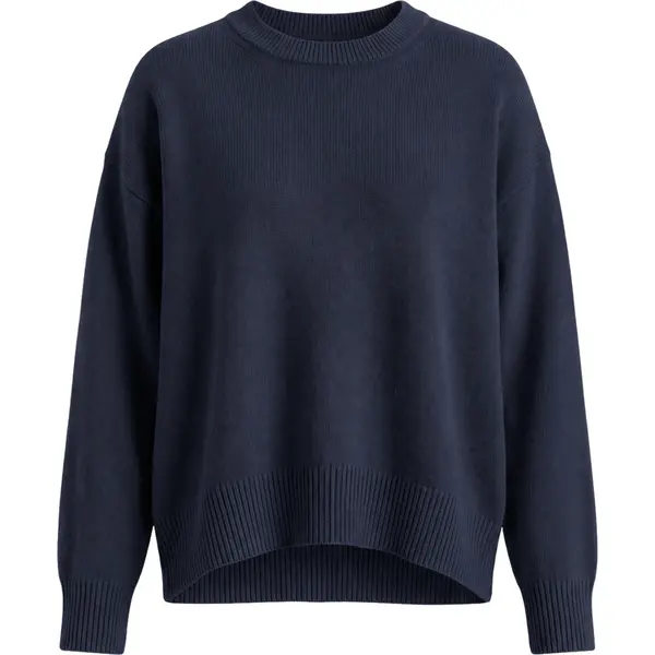 CARTOLINA Caden Cotton Crewneck Sweater - Navy