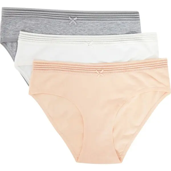 ETAM Yasmine 3-pack Lace Trim Bikinis - Multicolor