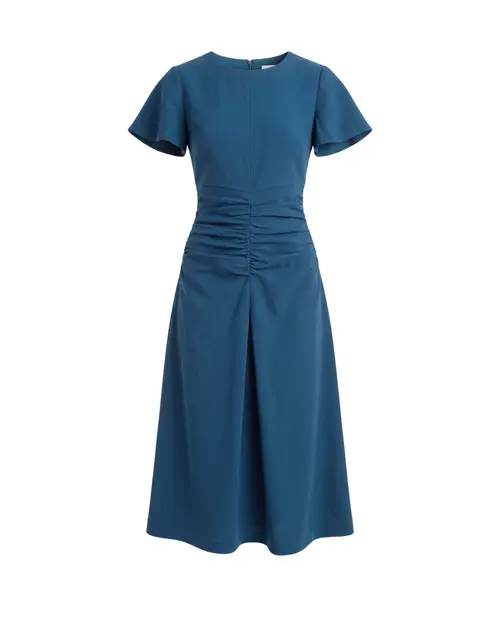 CARTOLINA Tanya Crepe Midi Dress - Deep Teal