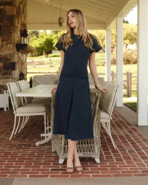 CARTOLINA Tanya Crepe Midi Dress
