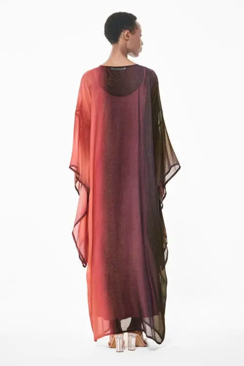 LEEM Gradient Print Kaftan Dress