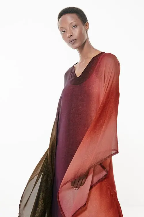 LEEM Gradient Print Kaftan Dress