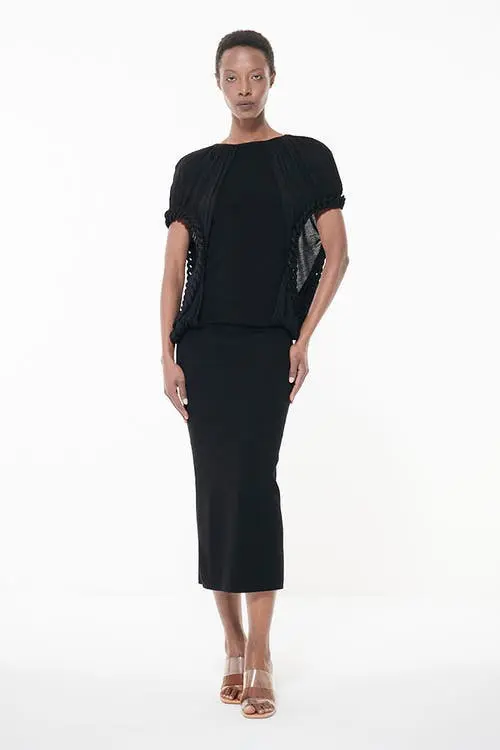 LEEM Knit Pencil Skirt - Black