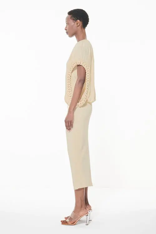 LEEM Knit Pencil Skirt - Natural