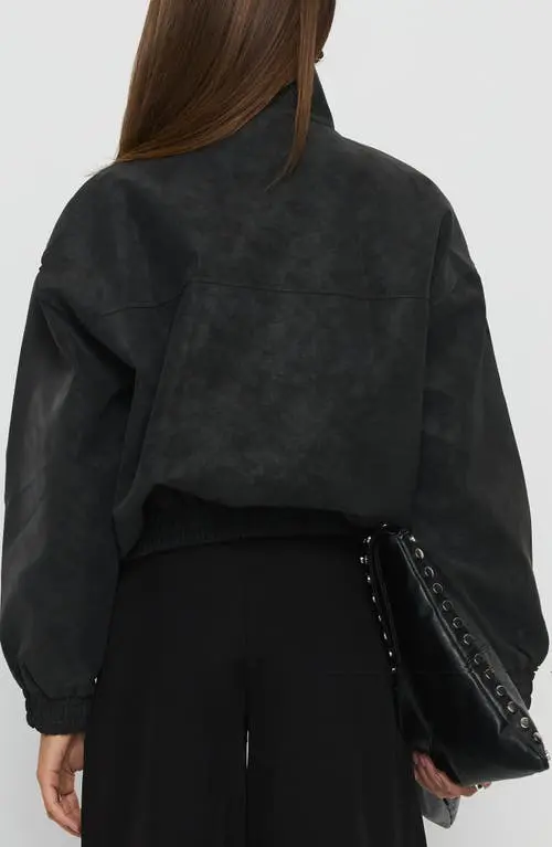 Princess Polly Ellissa Faux Suede Bomber Jacket