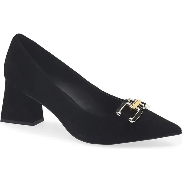 Jeffrey Campbell Anouk Pointed Toe Pump - Black Suede