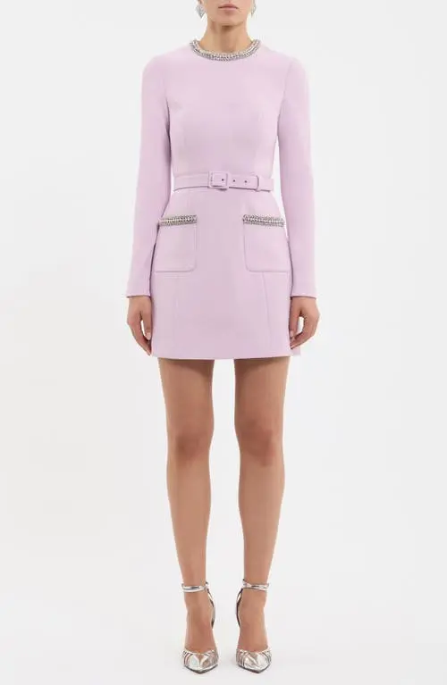 Rebecca Vallance Yolanda Long Sleeve Minidress - Lilac