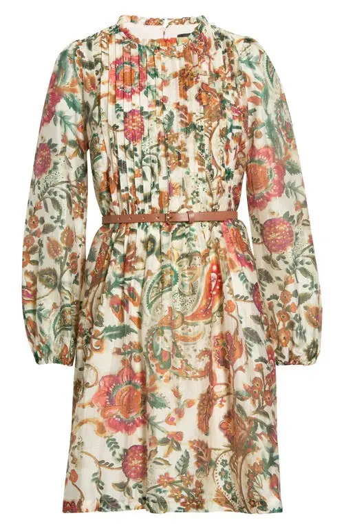 CECE DUPRAZ Long Sleeve Floral Print Dress