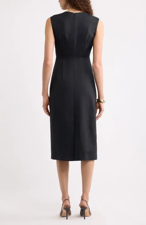Chelsea28 Square Neck Midi Dress - Black