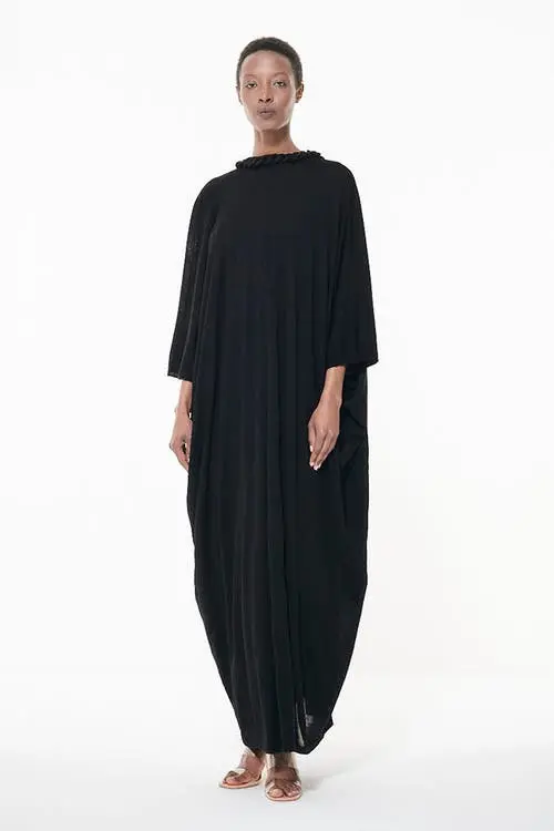 LEEM Knit Covered Chain Detail Kaftan - Black