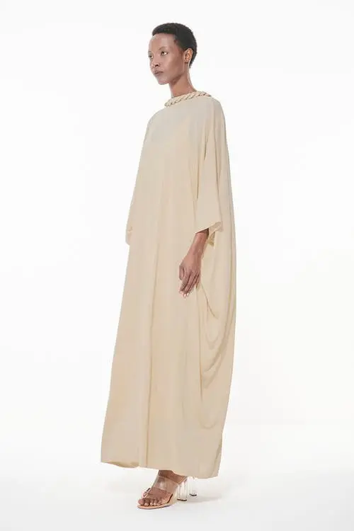 LEEM Knit Covered Chain Detail Kaftan