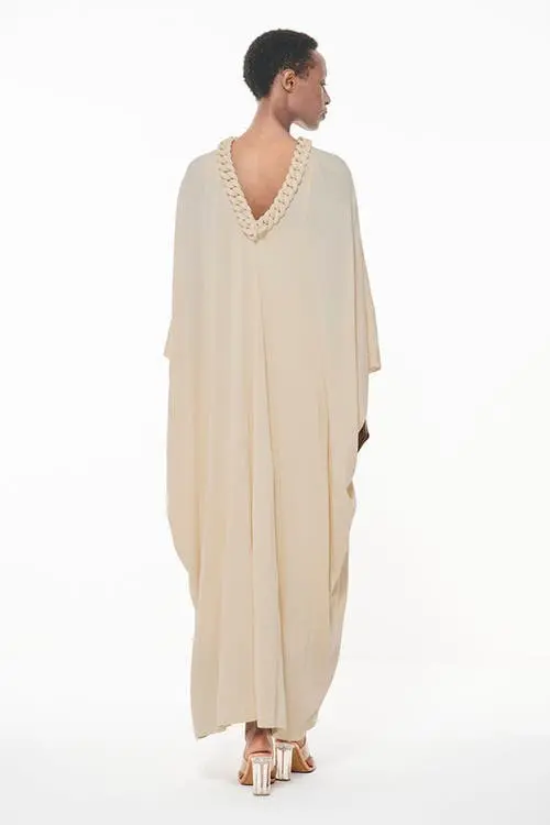 LEEM Knit Covered Chain Detail Kaftan