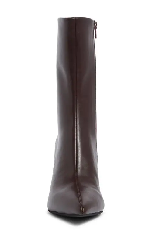Jeffrey Campbell Everynite Pointed Toe Faux Leather Bootie - Coffee