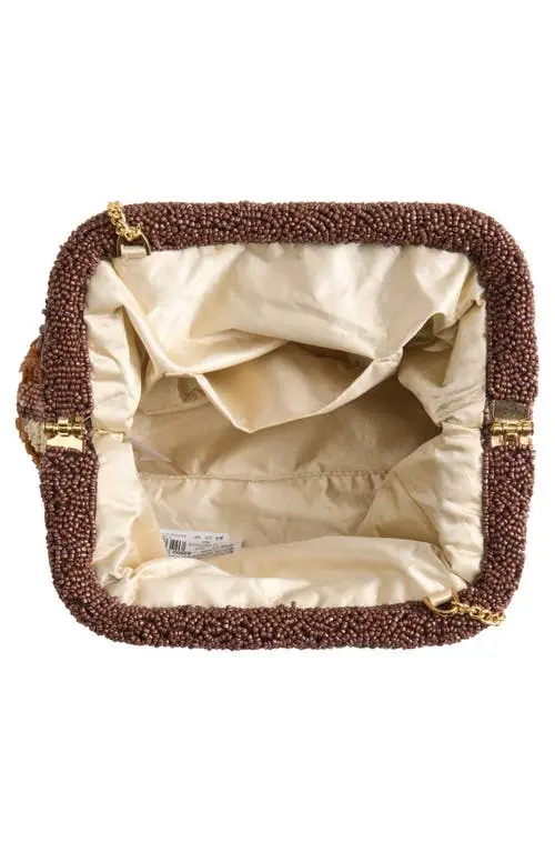 Mango Tropic Beaded Clutch - Chocolate