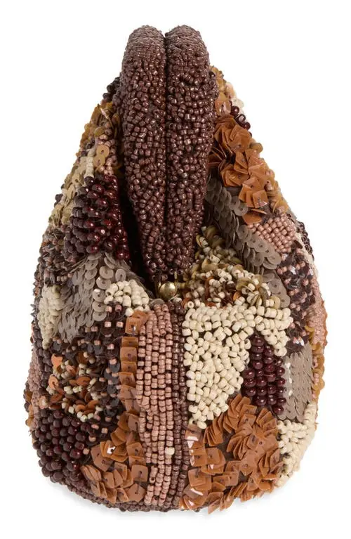 Mango Tropic Beaded Clutch - Chocolate