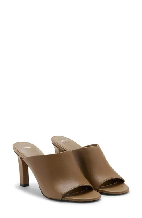 Mango Leather Slide Sandal