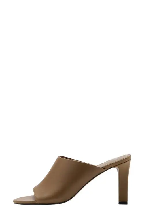Mango Leather Slide Sandal