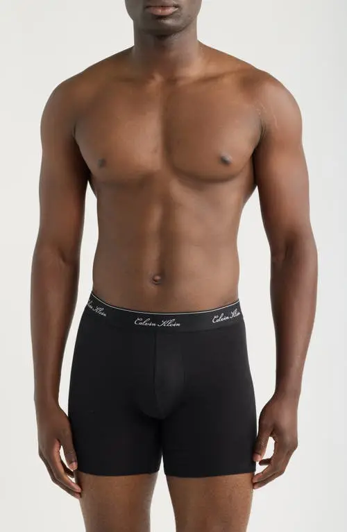 Calvin Klein Icon Assorted 3-pack Stretch Cotton Boxer Briefs - Black