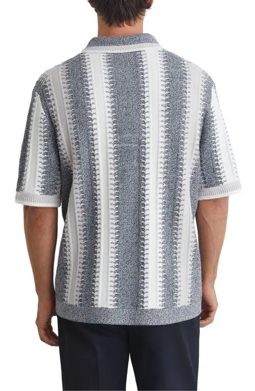 REISS Dale Stripe Button-front Sweater