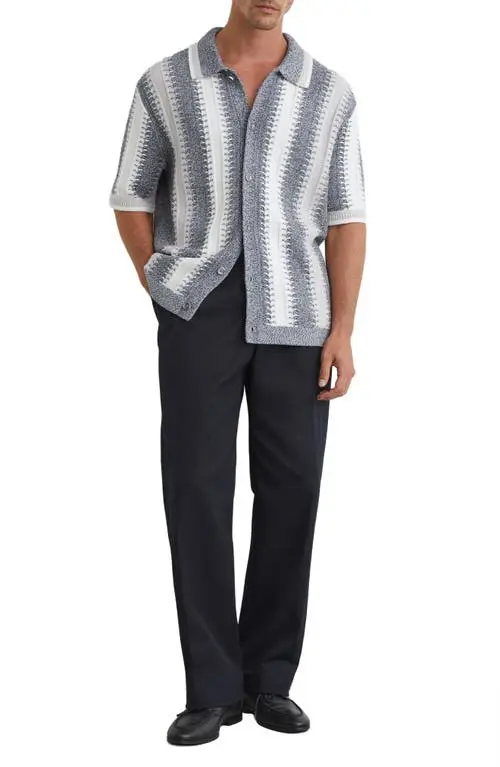 REISS Dale Stripe Button-front Sweater