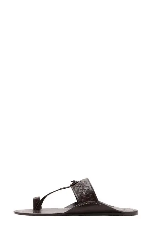 Mango Woven Leather Sandal