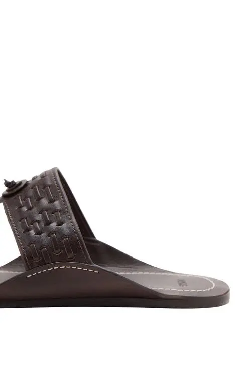 Mango Woven Leather Sandal