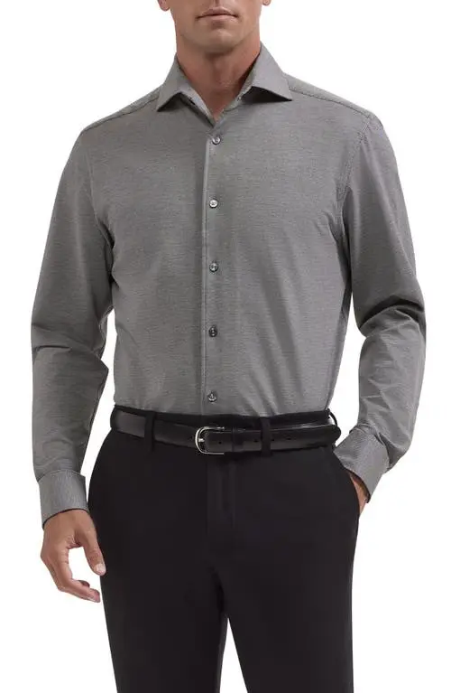 Bugatchi Ooohcotton Devon Performance Shirt - Black