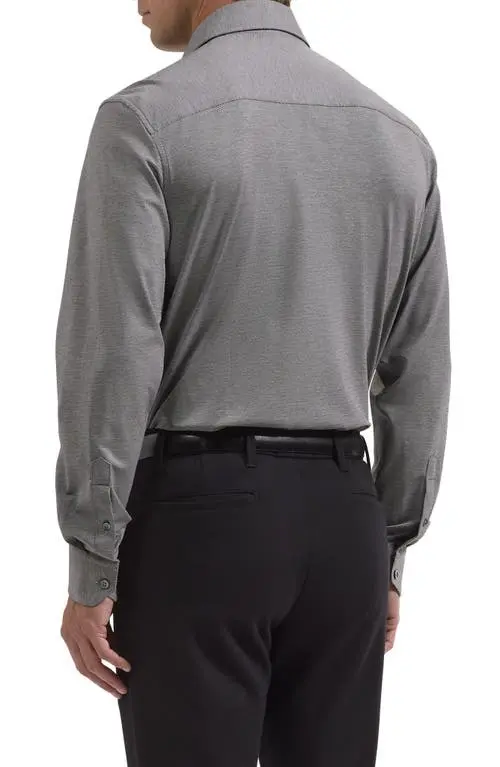 Bugatchi Ooohcotton Devon Performance Shirt - Black