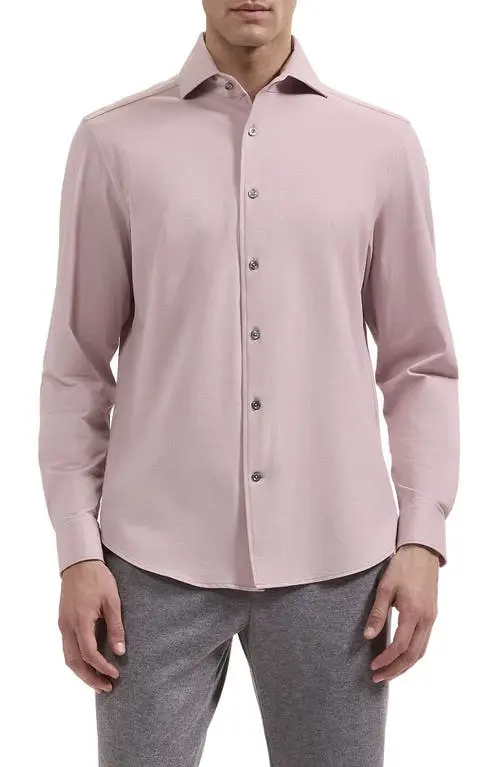Bugatchi Ooohcotton Devon Performance Shirt - Burgundy