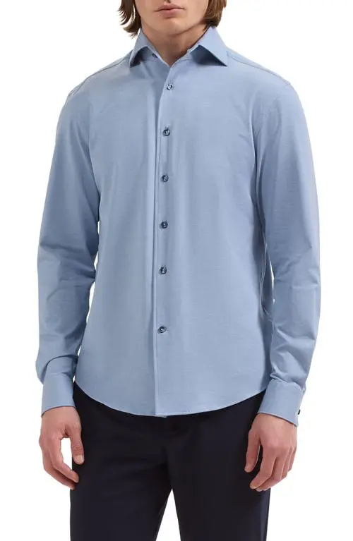 Bugatchi Ooohcotton Devon Performance Shirt - Classic Blue