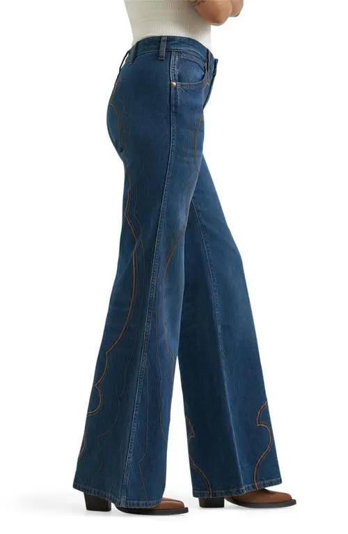 Wrangler 70s Flare Western Stitch High Waist Flare Jeans
