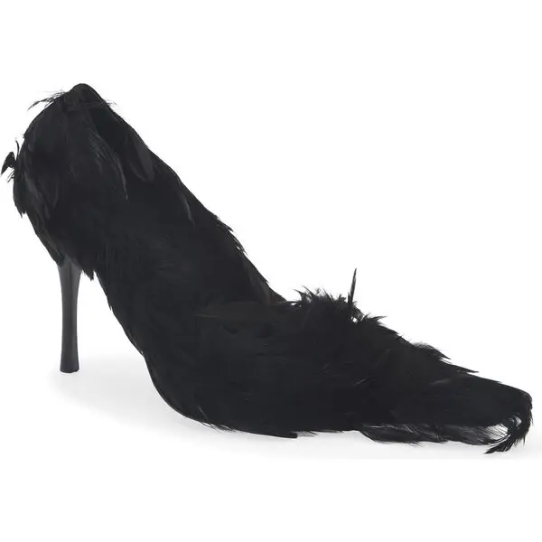 Jeffrey Campbell Plumage Pointed Toe Pump - Black