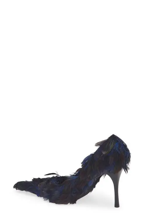 Jeffrey Campbell Plumage Pointed Toe Pump - Khaki Multi