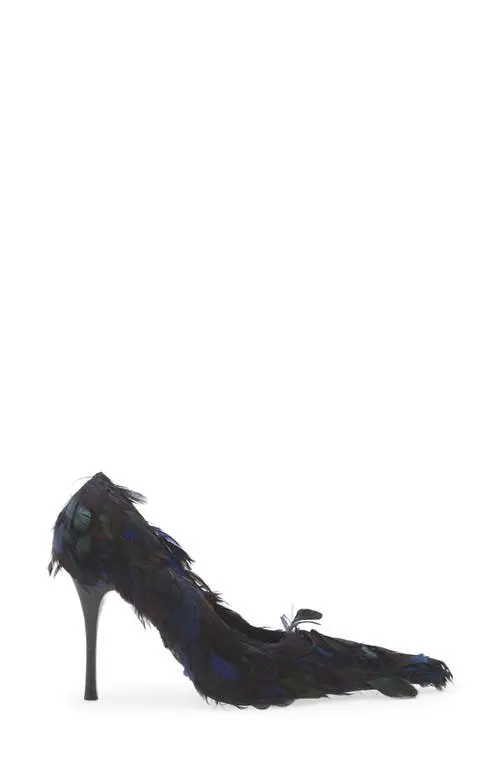 Jeffrey Campbell Plumage Pointed Toe Pump - Khaki Multi