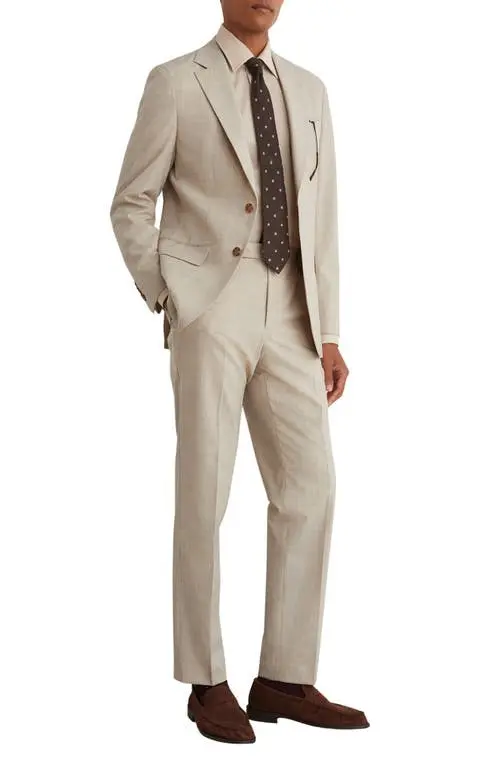 REISS Vita Check Wool Blend Pants