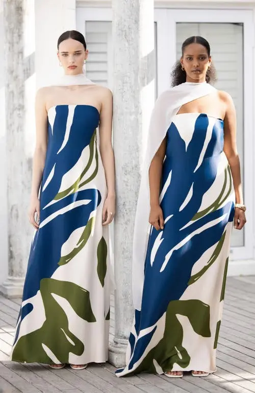 DIARRABLU Strapless Shawl Dress Lilo In Fsc Viscose