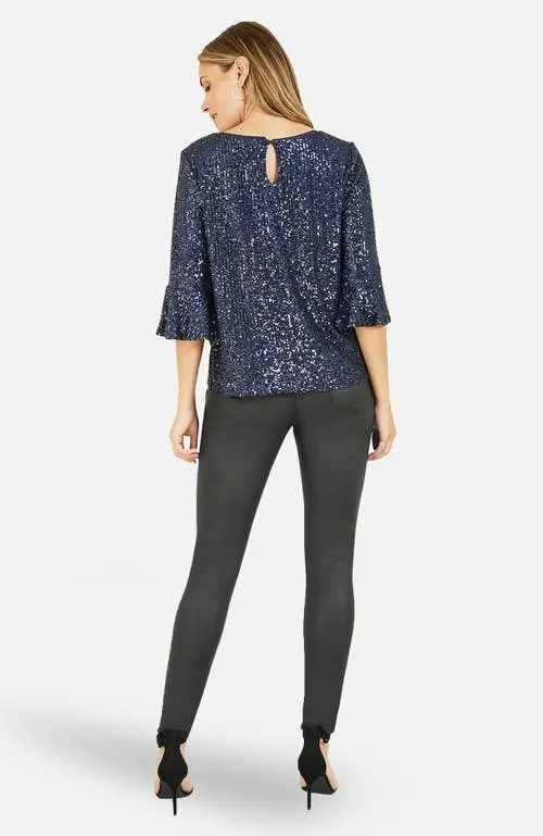 YUMI Sequin Relaxed Fit Top
