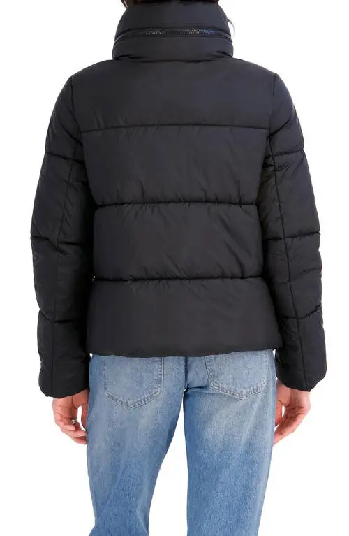 Tahari Dakota Quilted Puffer Jacket - Black
