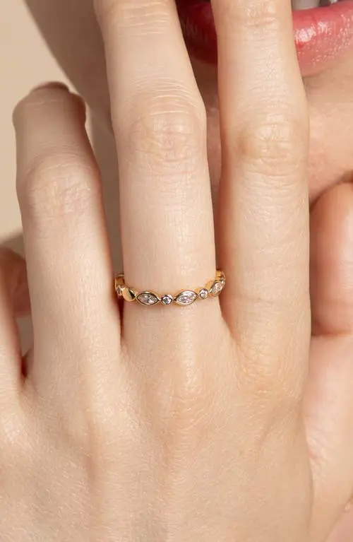ASTRID & MIYU Navette Crystal Band Ring