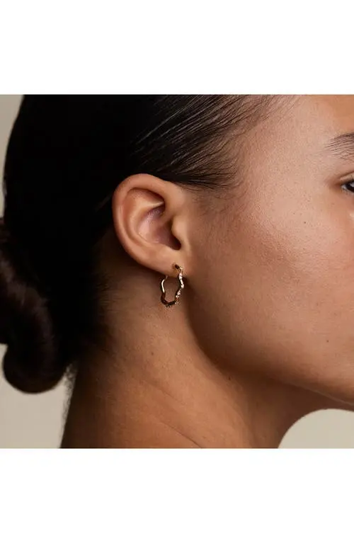 ASTRID & MIYU Crystal Ripple Hoop Earrings
