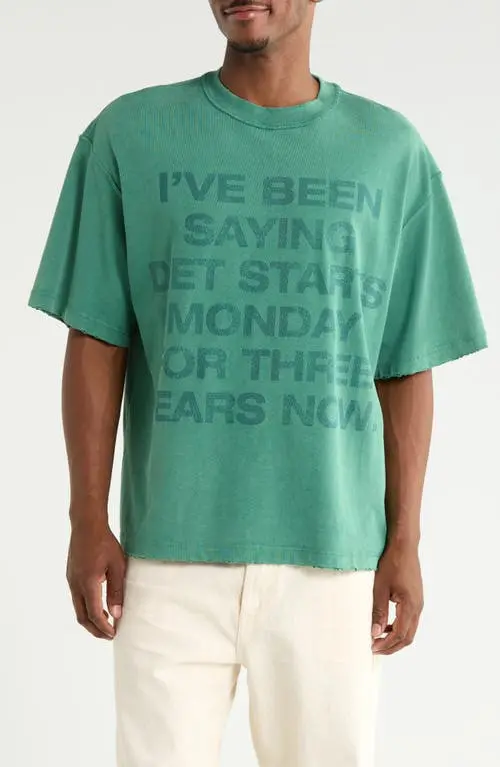 DIET STARTS MONDAY 3 Year Cotton Graphic T-shirt
