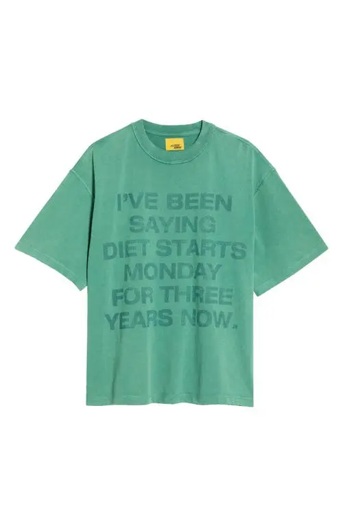 DIET STARTS MONDAY 3 Year Cotton Graphic T-shirt