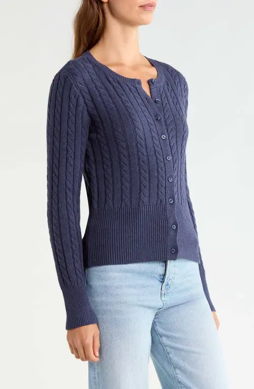 Lucky Brand Cloud Soft Cable Stitch Cardigan