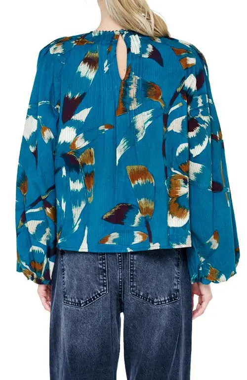 CIEBON Faye Balloon Sleeve Pleated Top