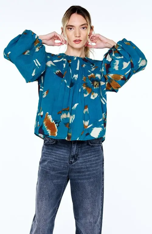 CIEBON Faye Balloon Sleeve Pleated Top