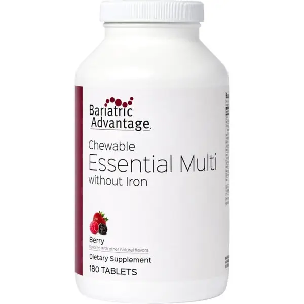 BARIATRIC ADVANTAGE Chewable Essential Multivitamin Without Iron 180 Count
